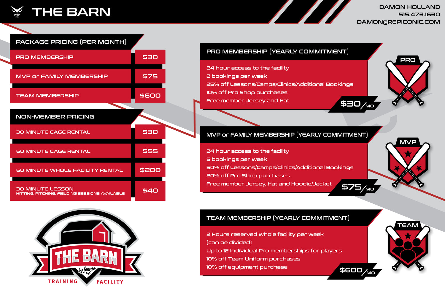 The Barn Training Facility – Iconic Apparel
